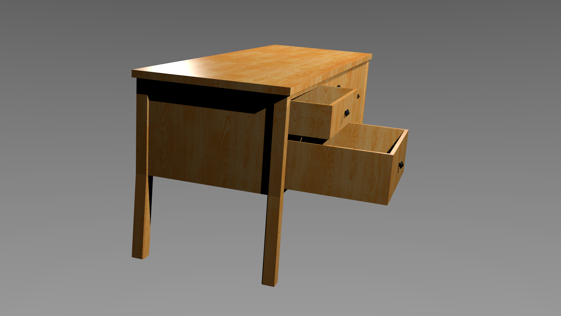 3D model Wood Desk VR / AR / low-poly | CGTrader