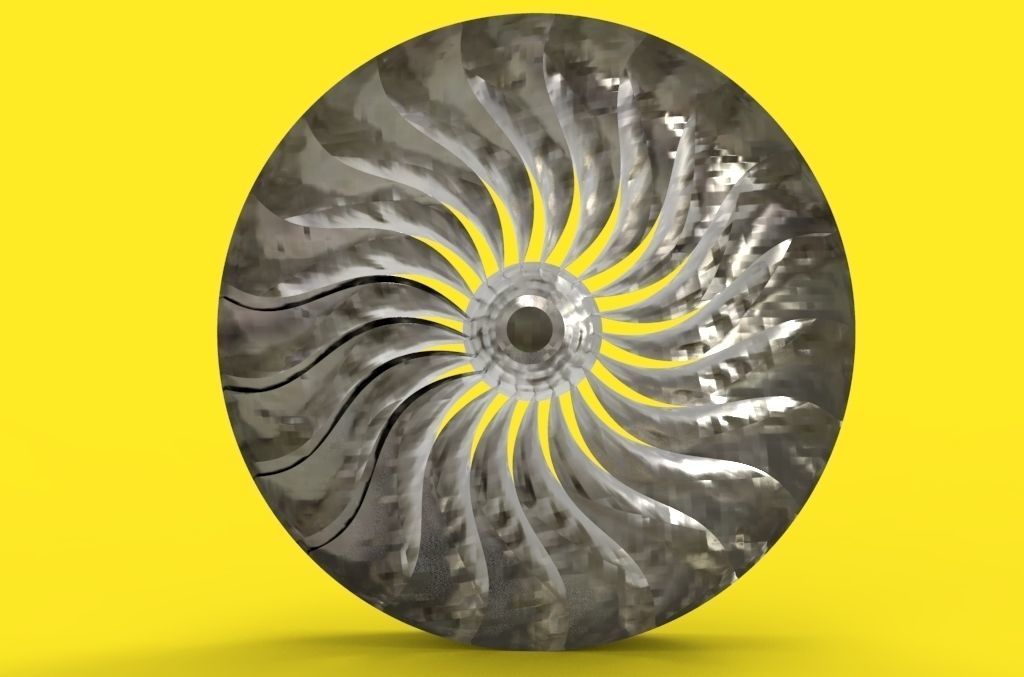 3D jet engine fan | CGTrader