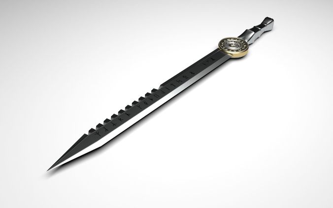 sword chrome 3D model | CGTrader