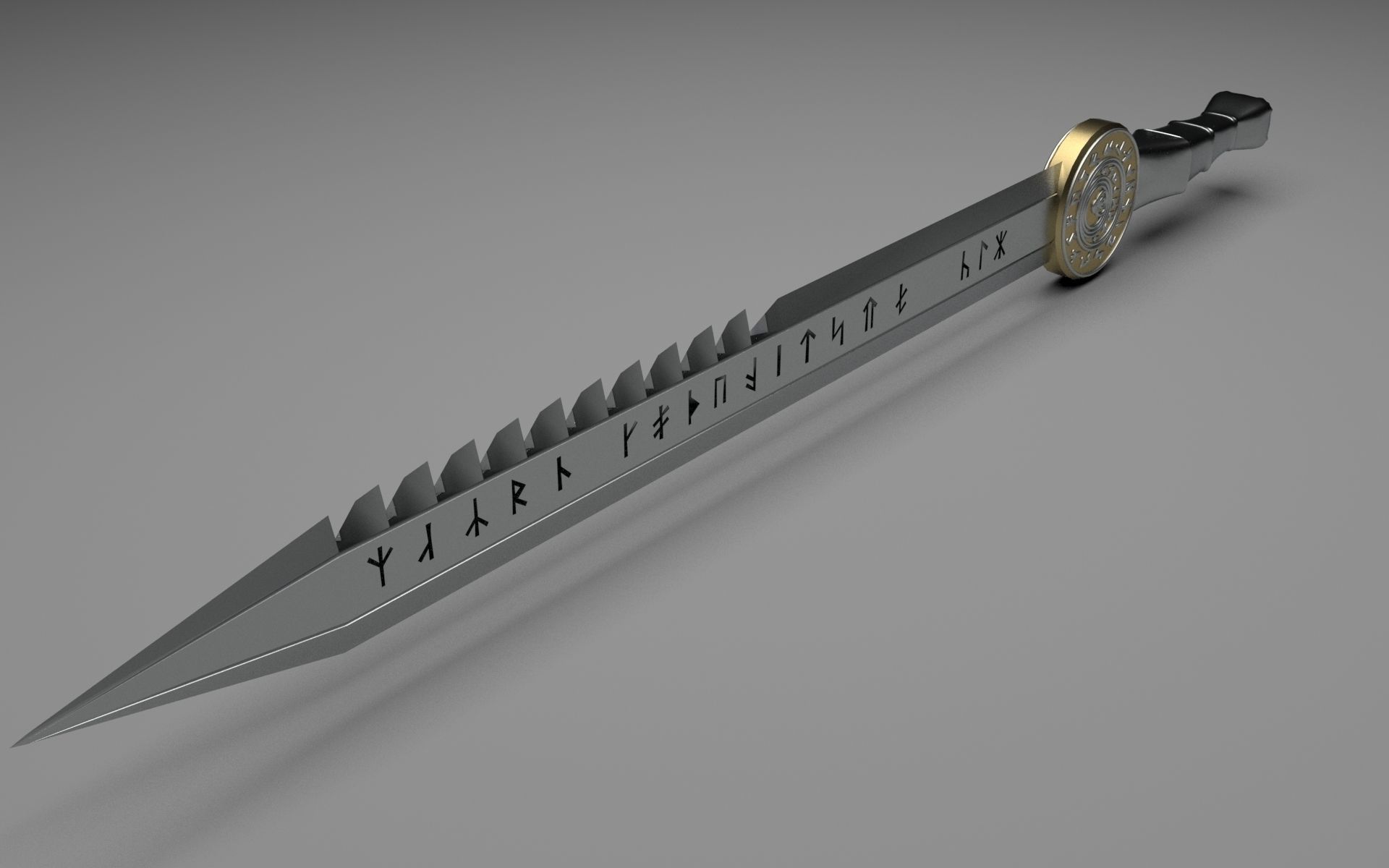 sword chrome 3D model | CGTrader