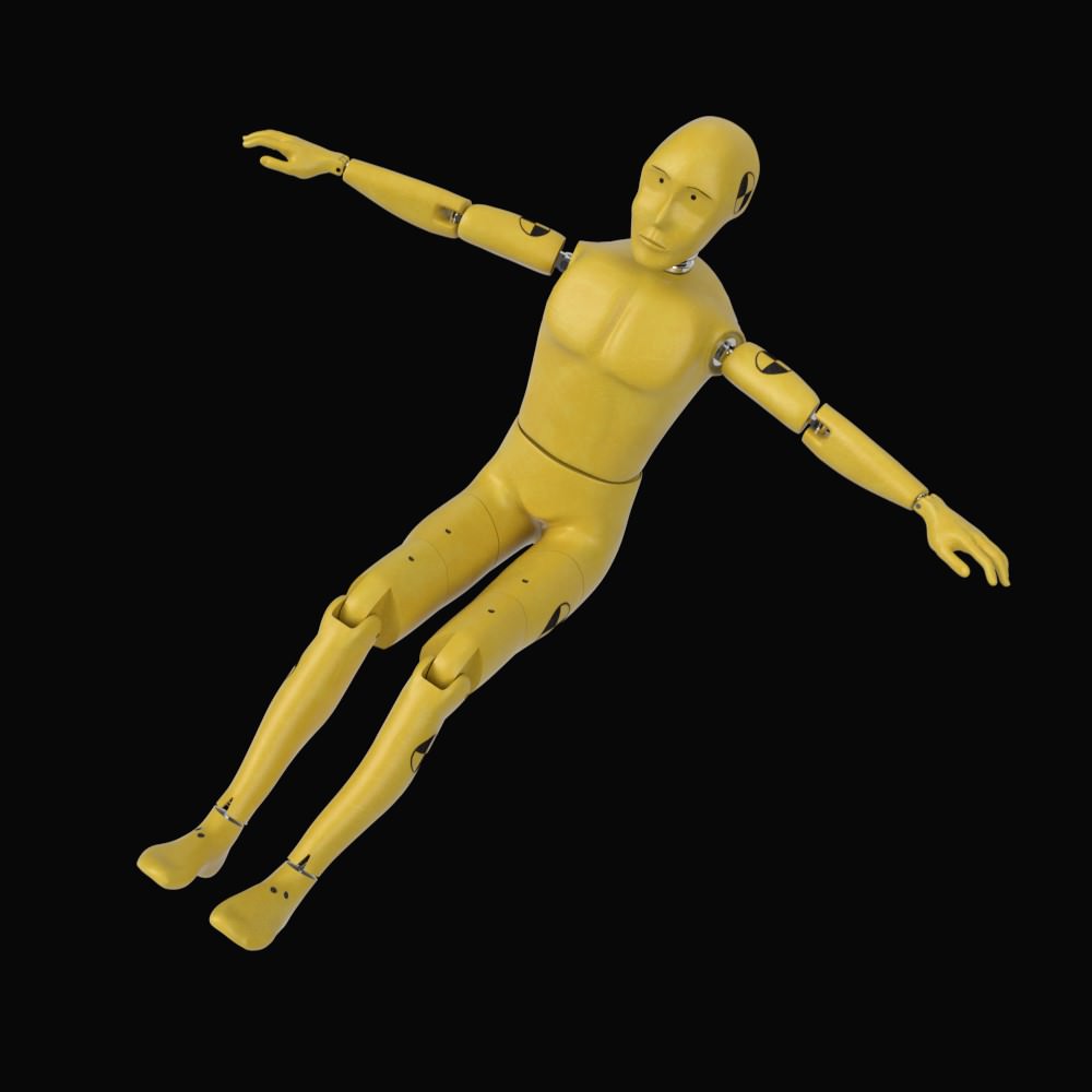 Crash Test Dummy 3D model rigged | CGTrader