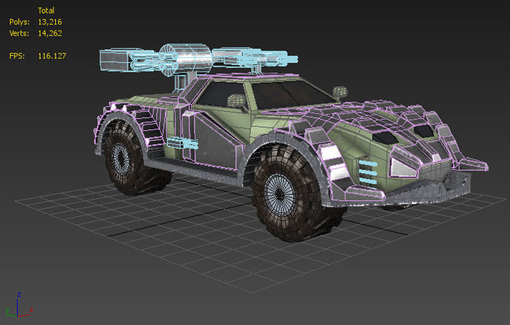 3D model Road Rampage Car 3 VR / AR / low-poly | CGTrader