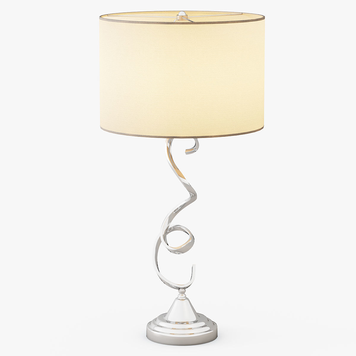 Nickel Swirl Table Lamp 3D model | CGTrader