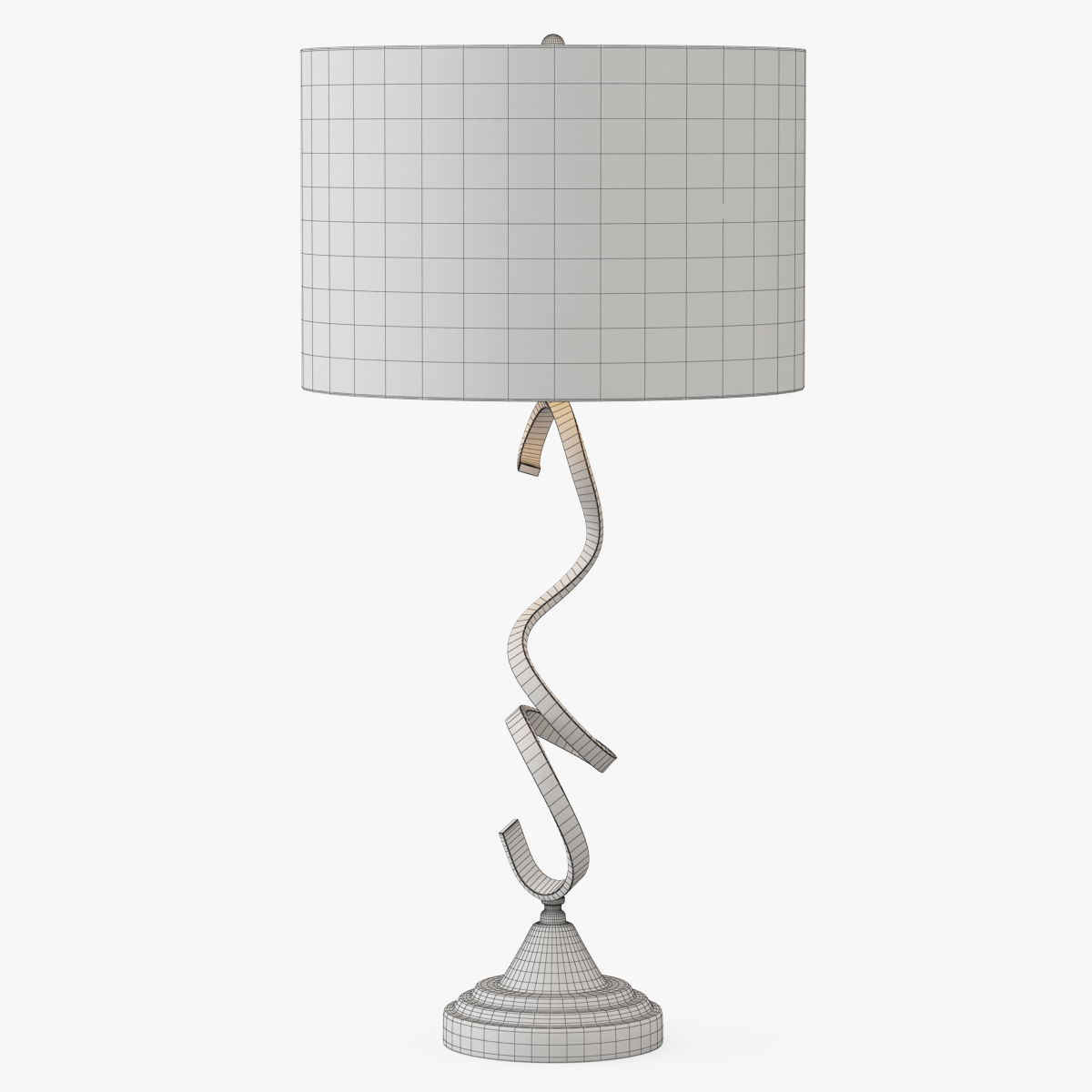 Nickel Swirl Table Lamp 3D model | CGTrader