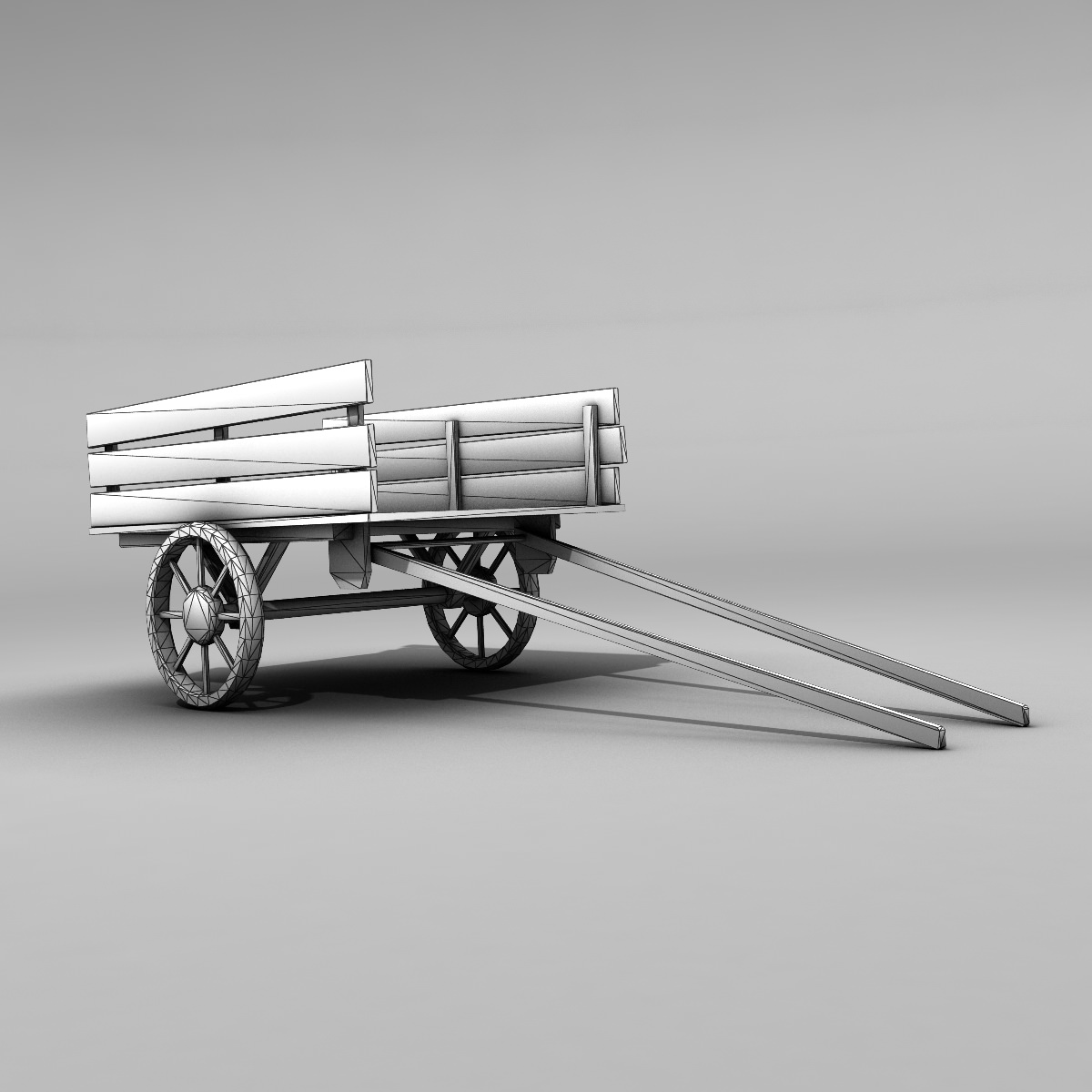 3D model Mule Cart VR / AR / low-poly | CGTrader