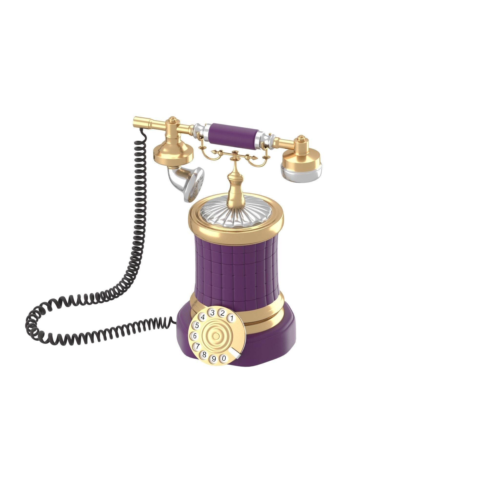 Retro style phone 3D model | CGTrader