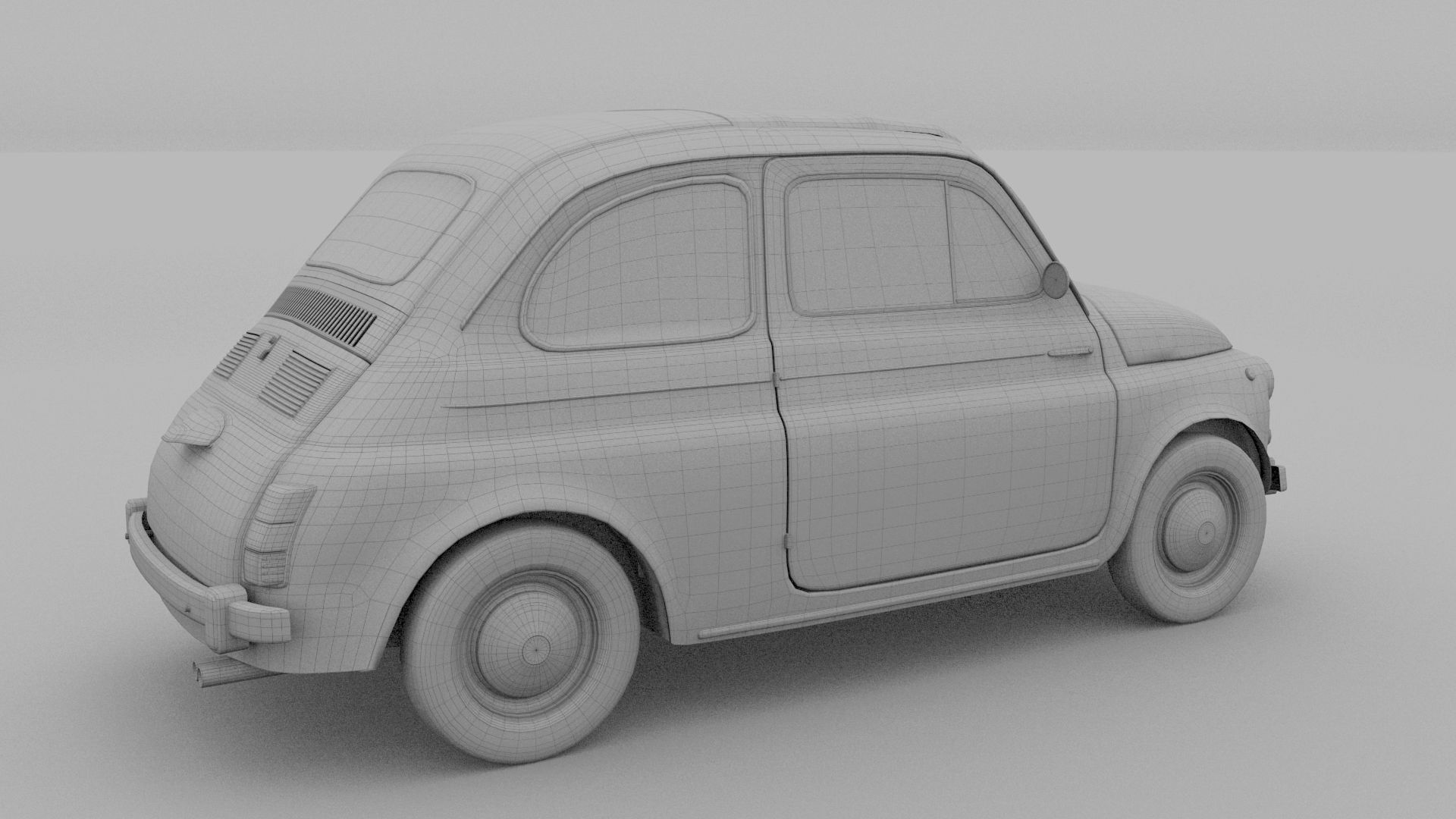 Rusty FIat 500 Nuova rev 3D model | CGTrader