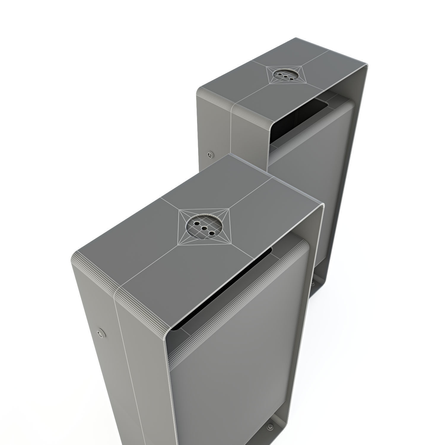 WAX Mmcite Radium Litter bin Set 01 3D model | CGTrader