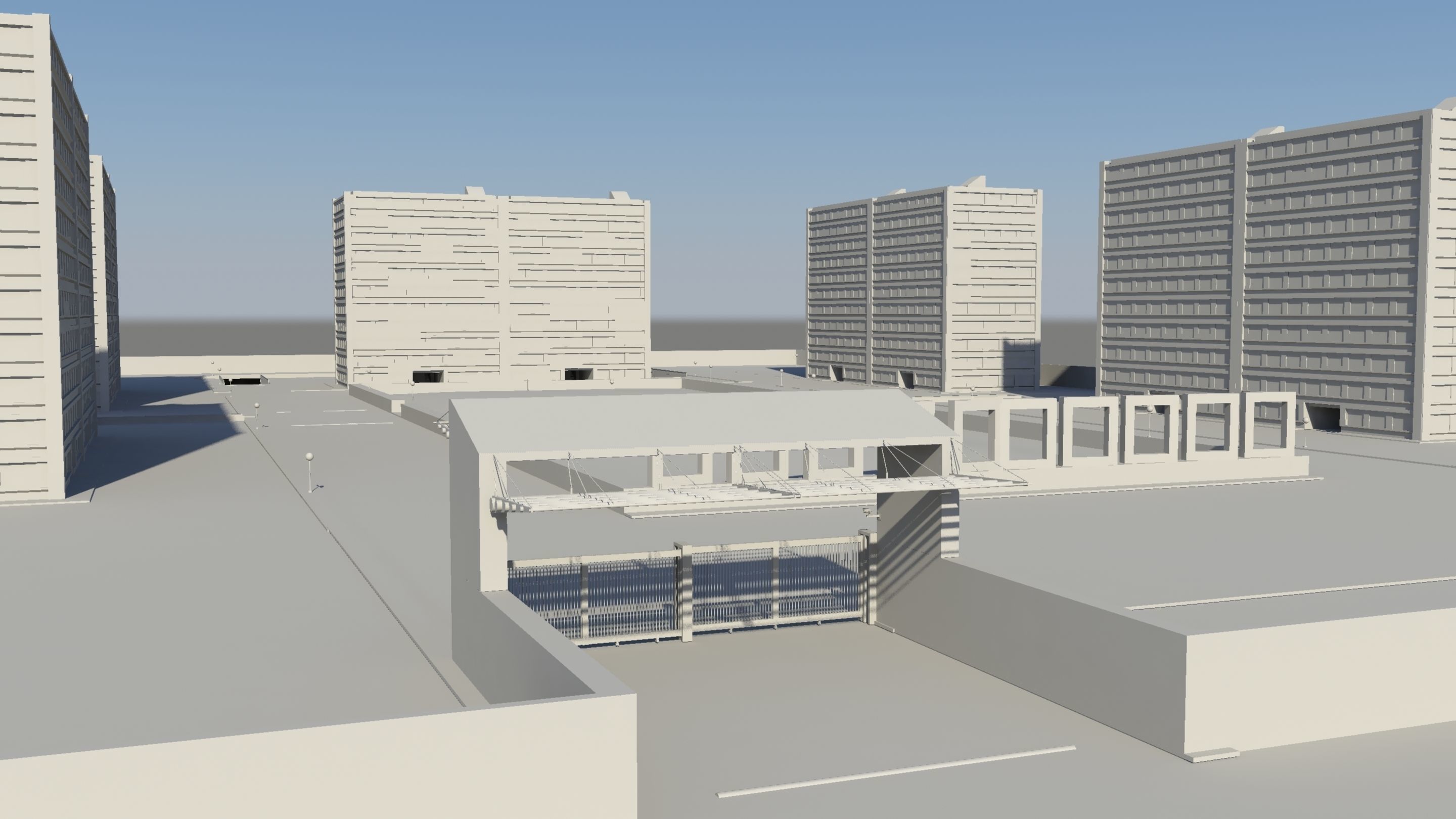 Housing society free 3D model | CGTrader