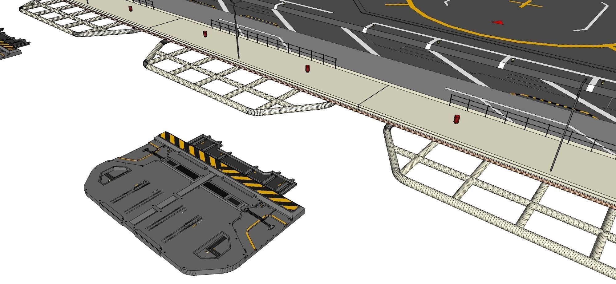sci-fi landing platform 1 3D model | CGTrader