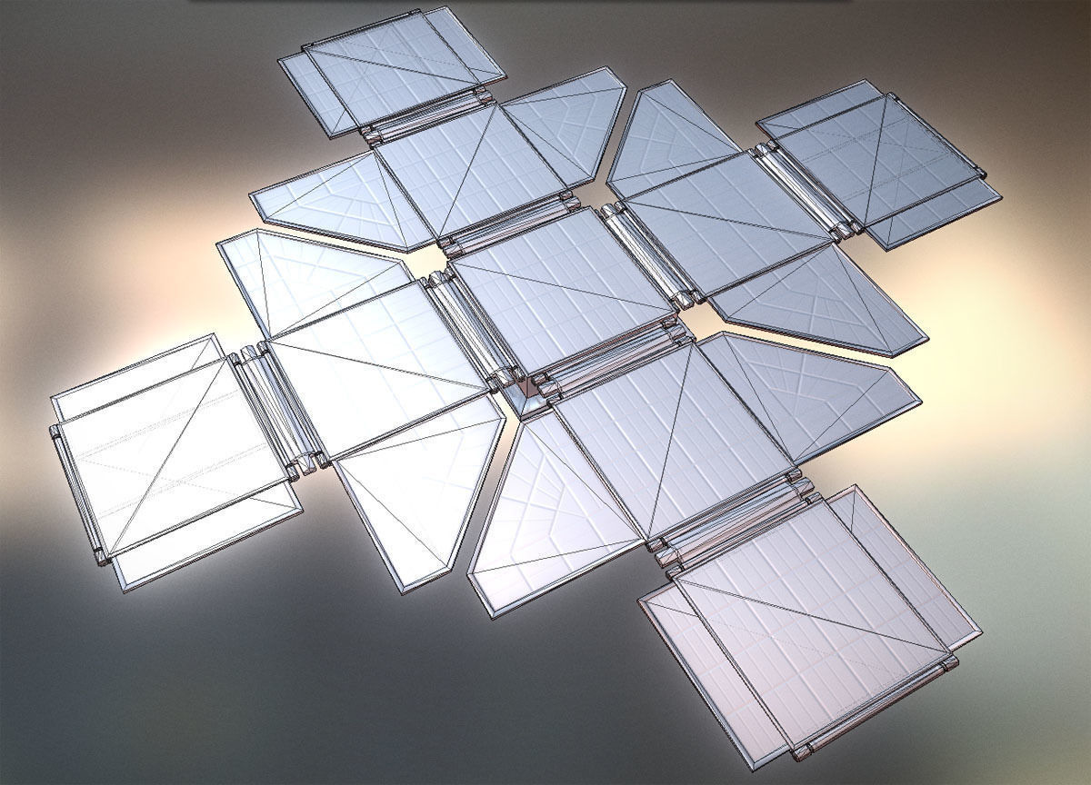 3D model Futuristic Solar Power Module VR / AR / low-poly rigged ...