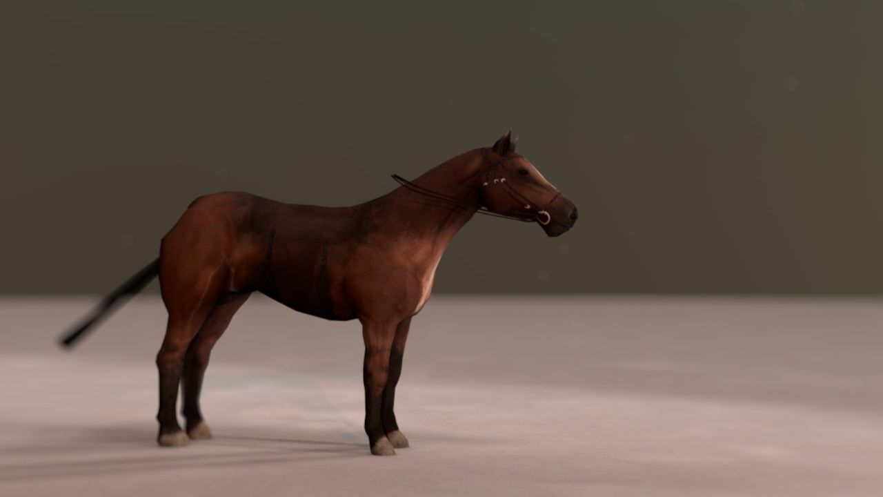 LOW POLY HORSE 3D free VR / AR / low-poly 3D model animated rigged ...