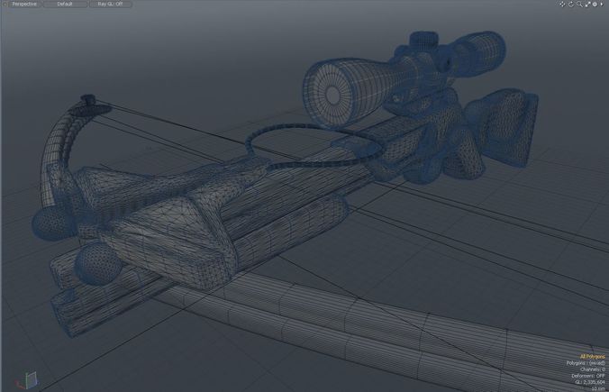 A modern style crossbow with scope 3D Model OBJ FBX LWO LW LWS STL DAE ...