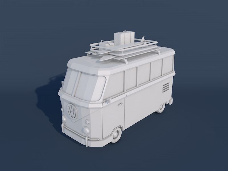3D model Low Poly Van VR / AR / low-poly | CGTrader