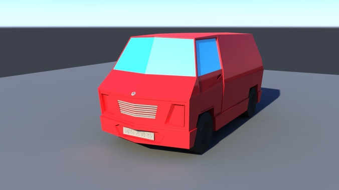 3D model Low Poly Van VR / AR / low-poly | CGTrader