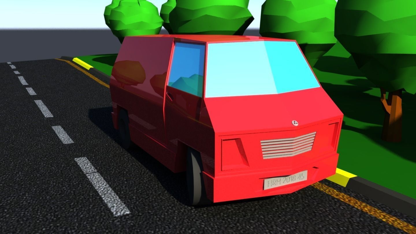 3D model Low Poly Van VR / AR / low-poly | CGTrader