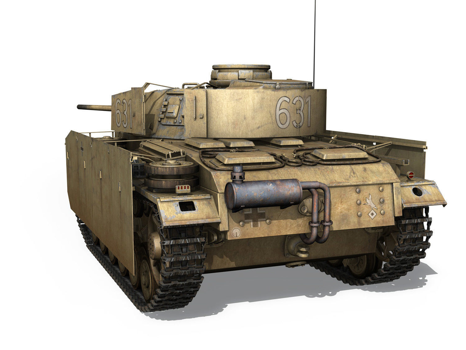 PzKpfw III - Panzer 3 - Ausf M - 631 3D model | CGTrader