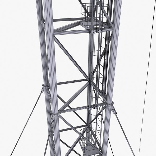 Communication Mast 3D model | CGTrader