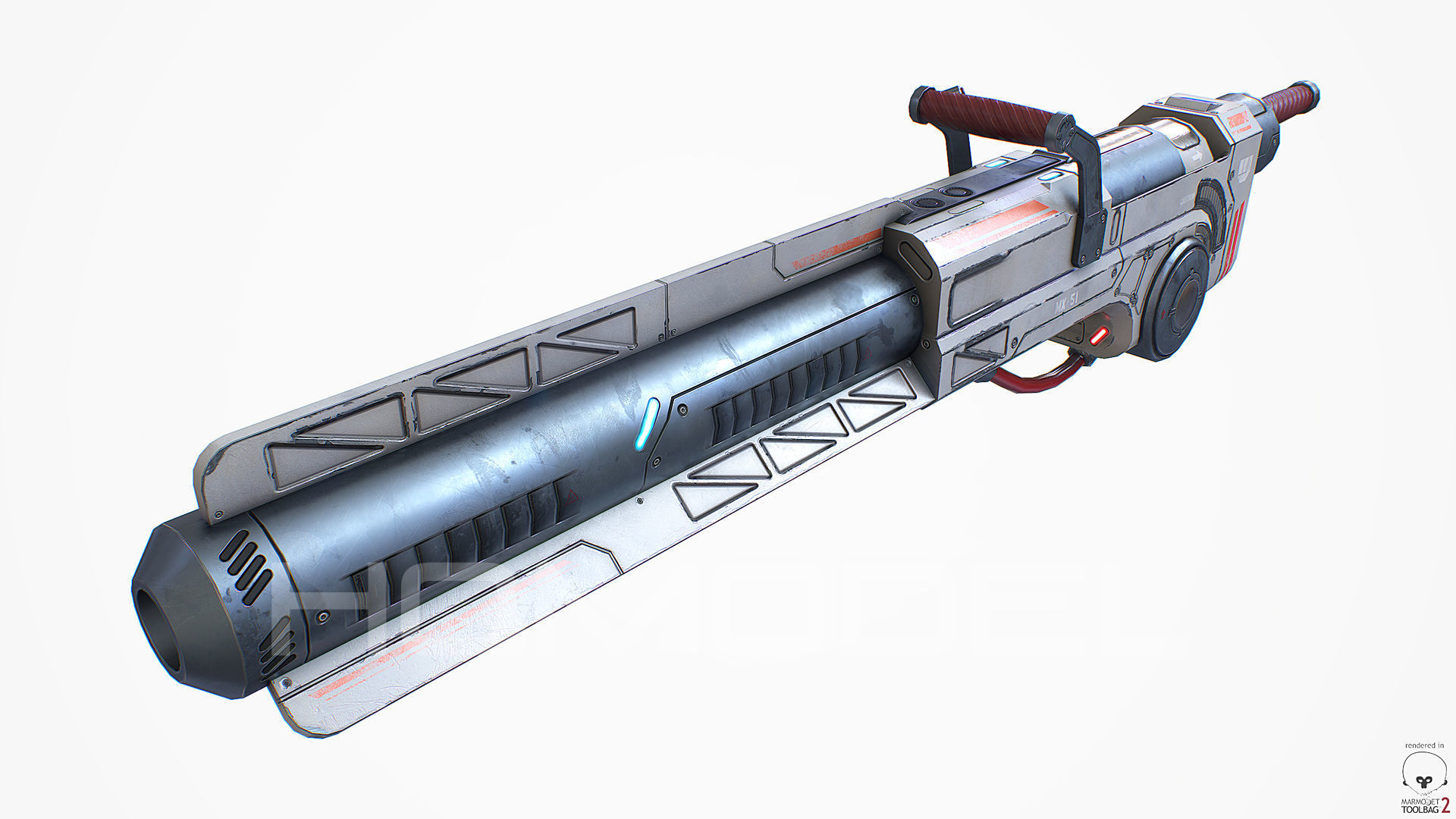 3D model Heavy Laser Gun PBR VR / AR / low-poly | CGTrader