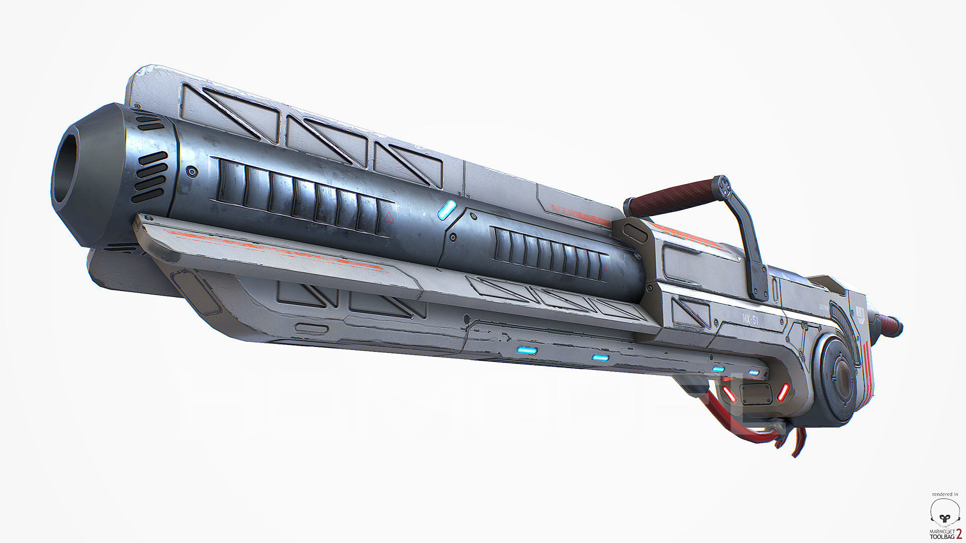 3D model Heavy Laser Gun PBR VR / AR / low-poly | CGTrader