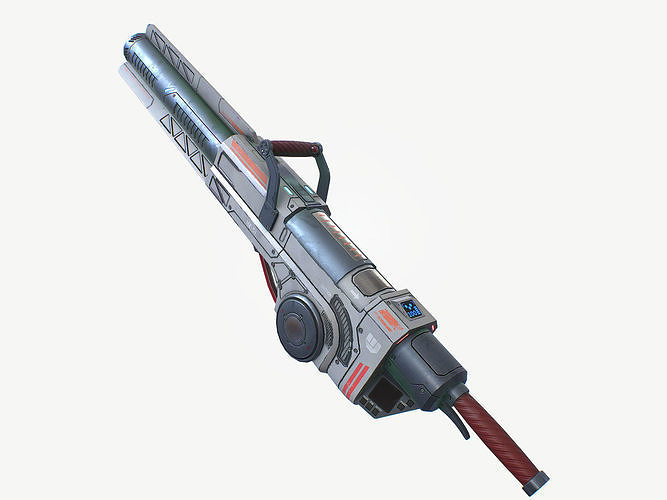 3D model Heavy Laser Gun PBR VR / AR / low-poly | CGTrader
