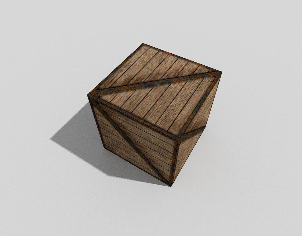 3D model low poly wooden box VR / AR / low-poly | CGTrader