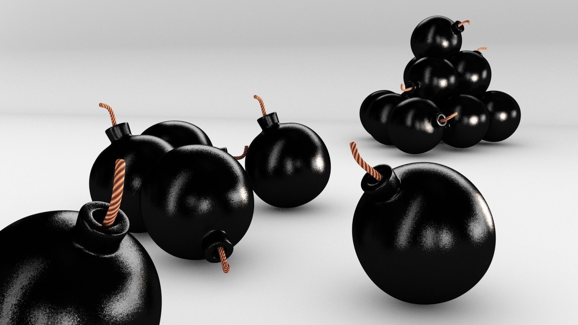 A Bomb with a wick free VR / AR / low-poly 3D model | CGTrader