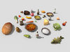 3D model huge low poly food collection VR / AR / low-poly | CGTrader