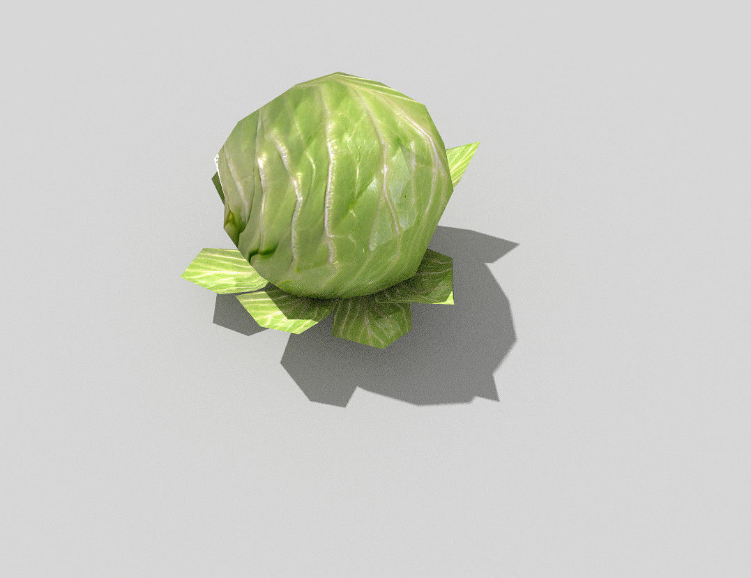 3D model low poly cabbage VR / AR / low-poly | CGTrader