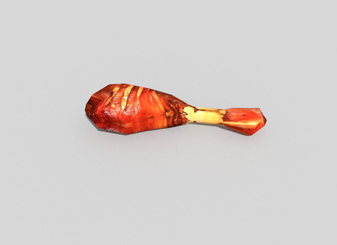 3D model low poly roasted meat VR / AR / low-poly | CGTrader