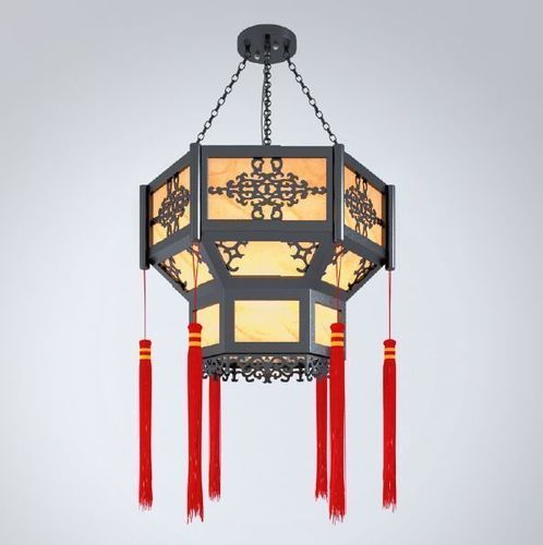 The Chinese ceilling lights free 3D model | CGTrader