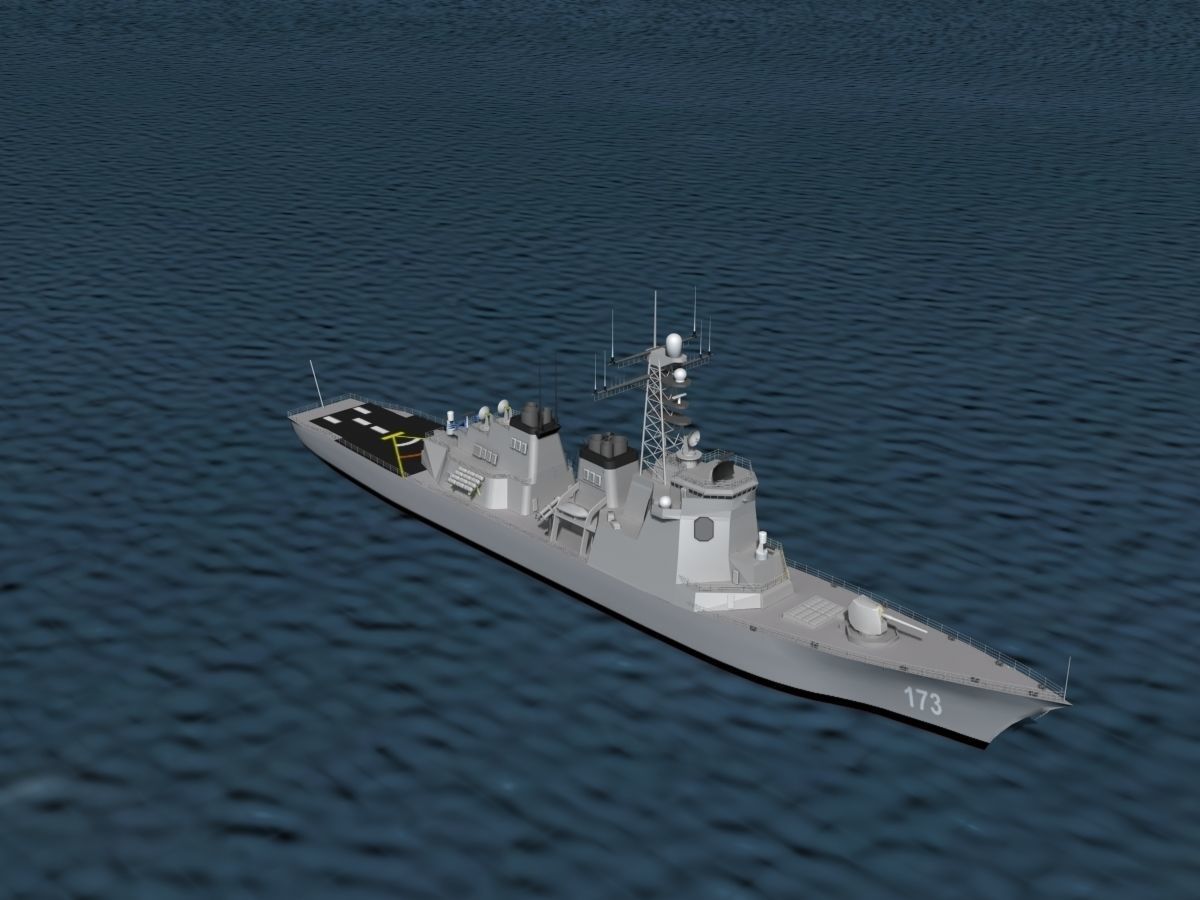 DDG173 Kongo Destroyer Kongo 3D model rigged | CGTrader