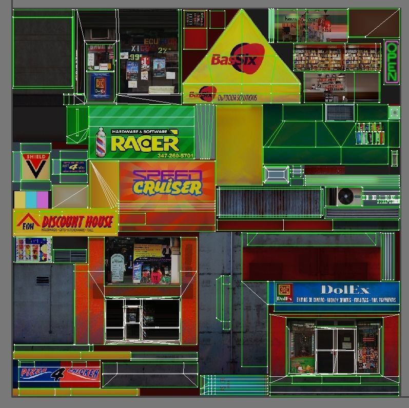 3D model Set of Small Stores - low poly VR / AR / low-poly | CGTrader