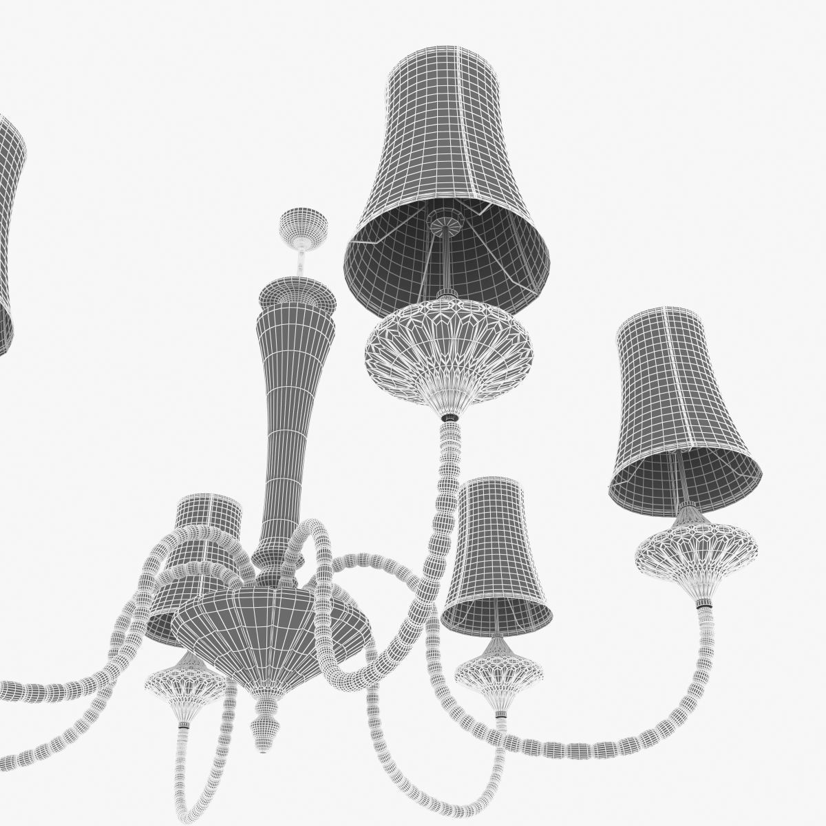 LUCECREA CLASS CHANTILLY wall light and chandelier 3D model | CGTrader
