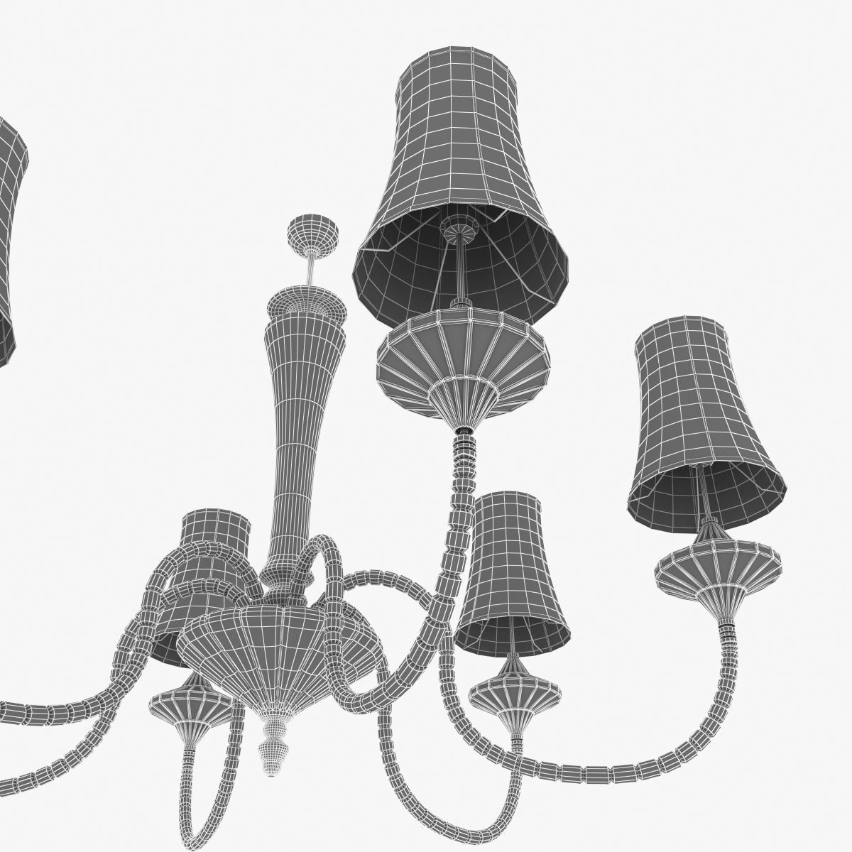 LUCECREA CLASS CHANTILLY wall light and chandelier 3D model | CGTrader