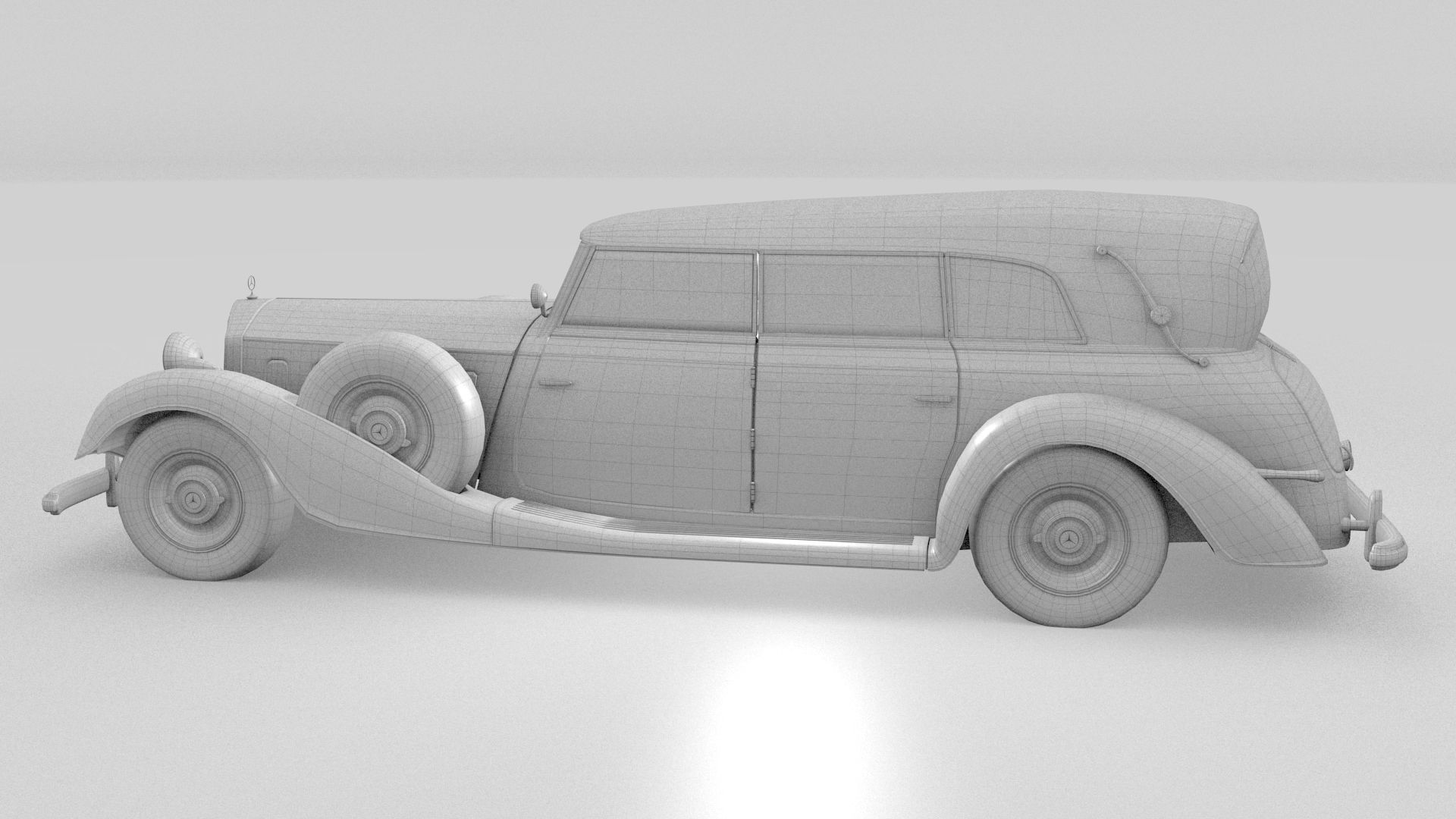 Mercedes 770k Grosser Staff Car rev 3D model | CGTrader