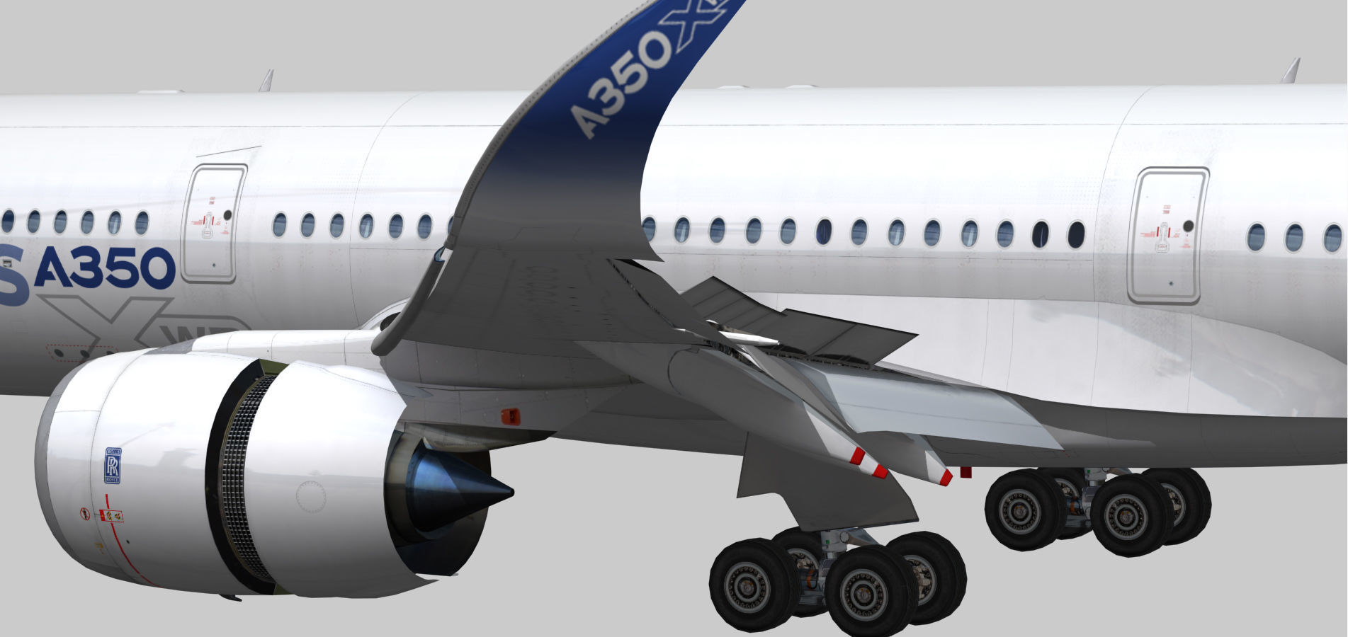 3D model Airbus A350-900 XWB VR / AR / low-poly rigged animated | CGTrader
