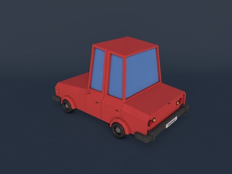 Low Poly Family Car 2 free VR / AR / low-poly 3D model | CGTrader