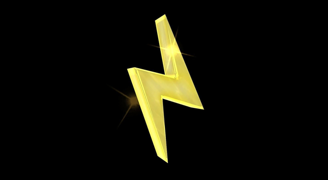 3D model Lightning bolt VR / AR / low-poly | CGTrader