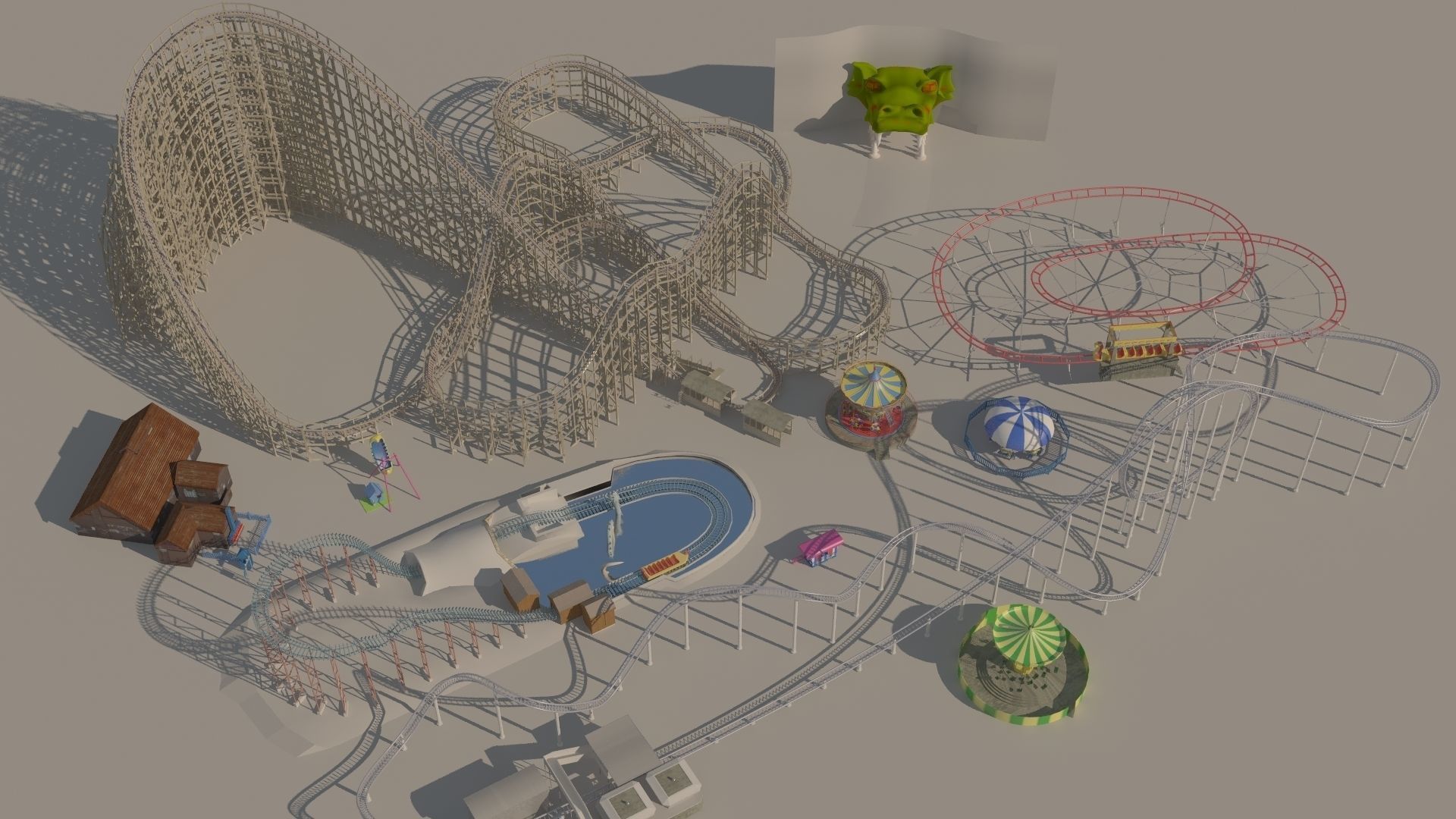 Amusement Park 3D model | CGTrader