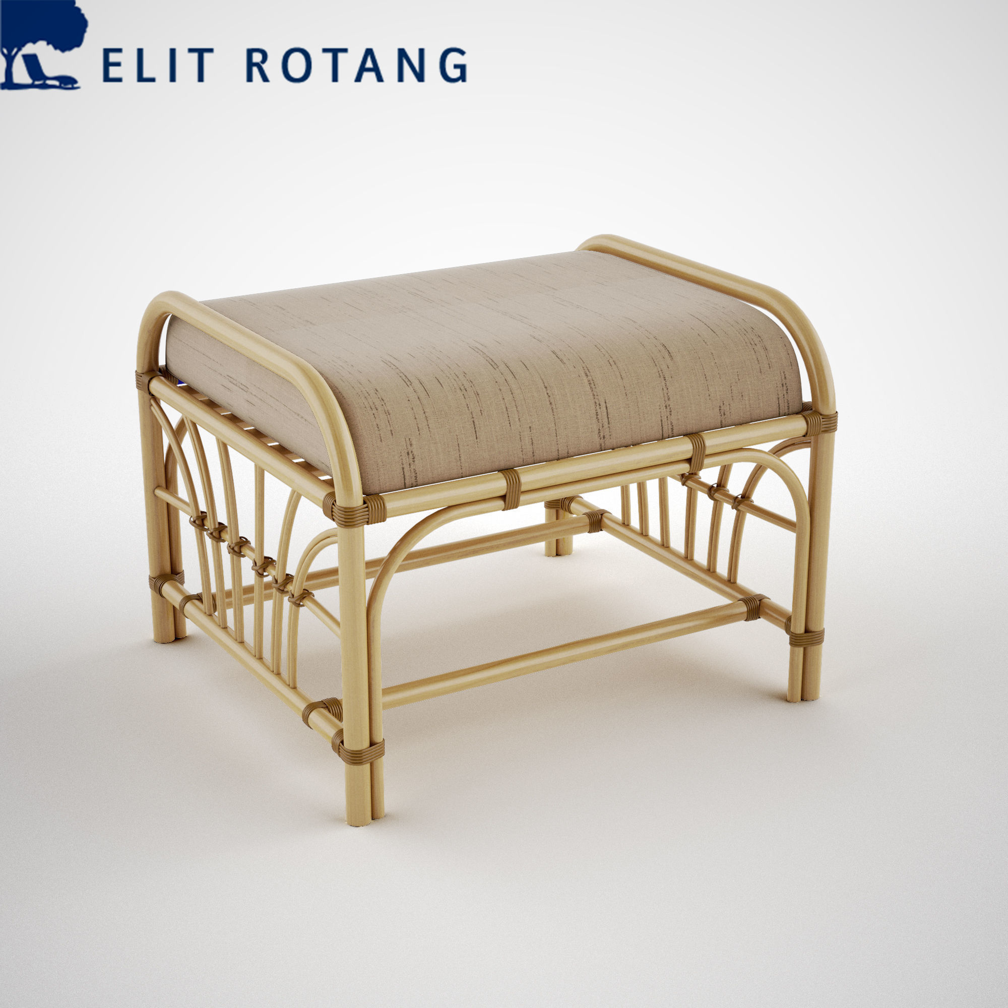 Pouf Rattan 3D model | CGTrader