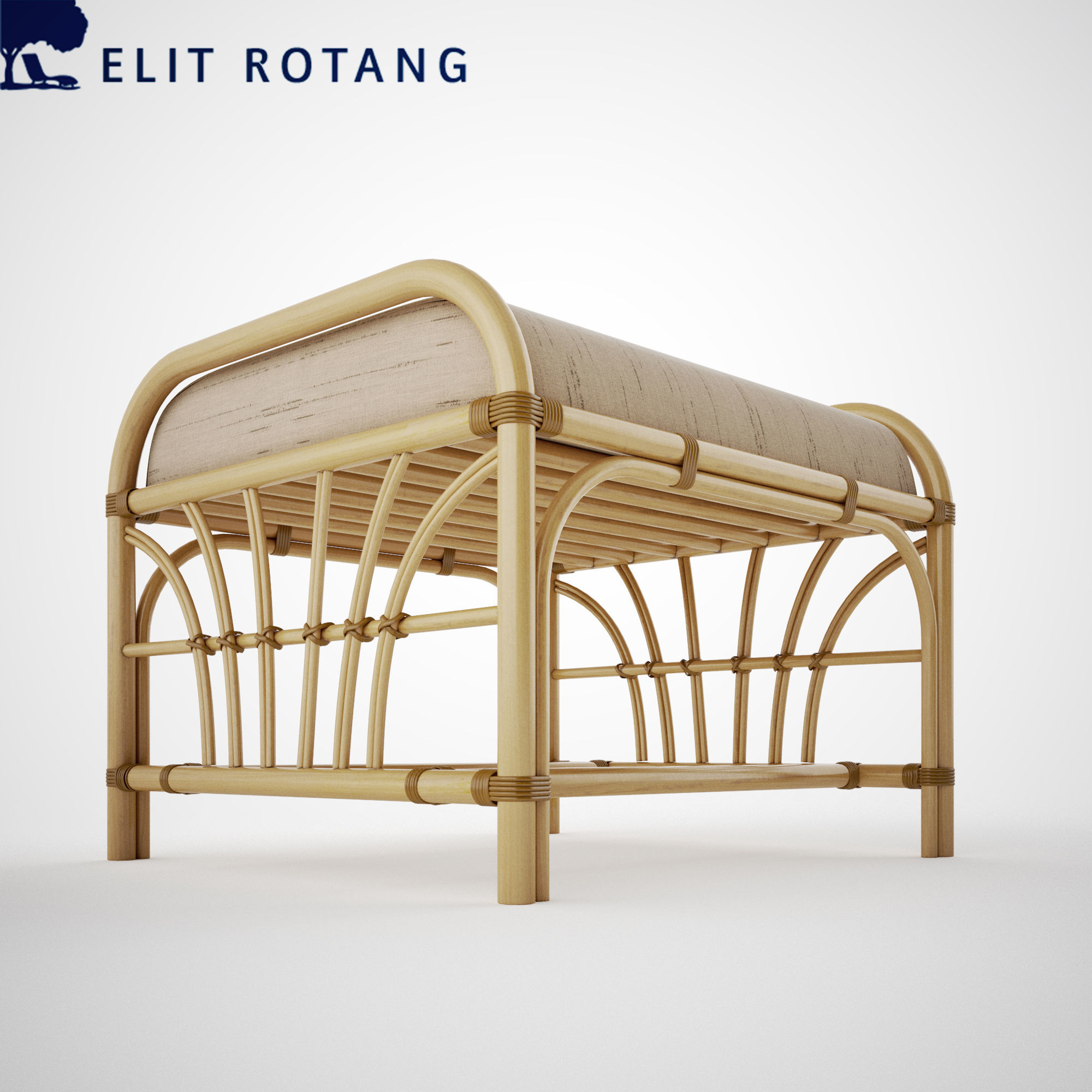Pouf Rattan 3D model | CGTrader