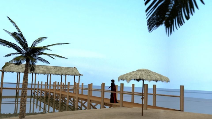 3D model Beach Pier Low Poly VR / AR / low-poly | CGTrader