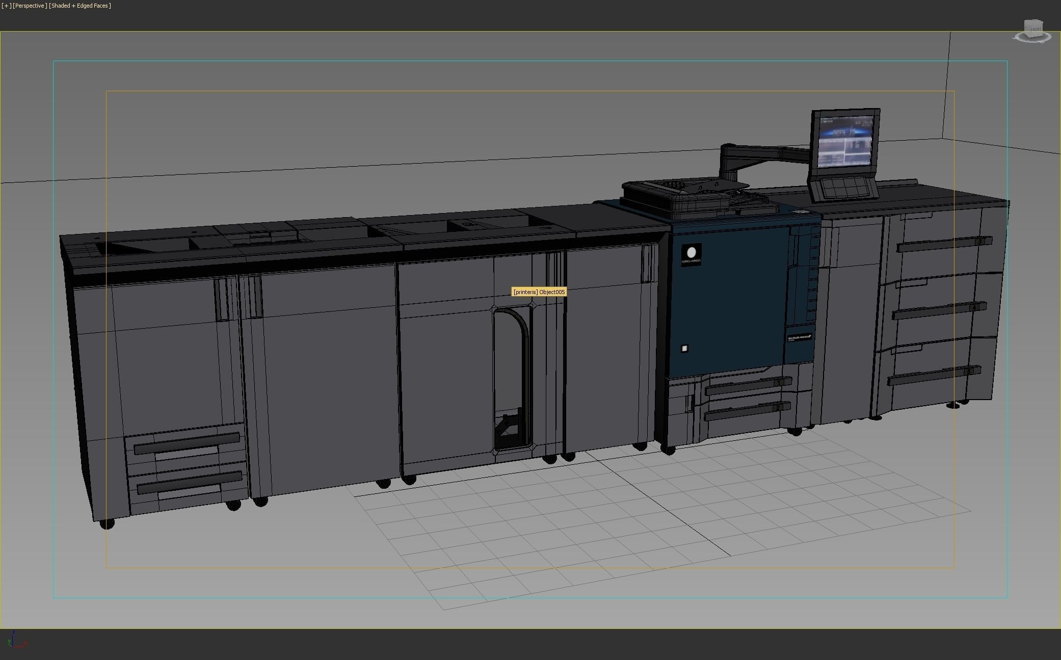 Konica Minolta Printing System 3D model | CGTrader