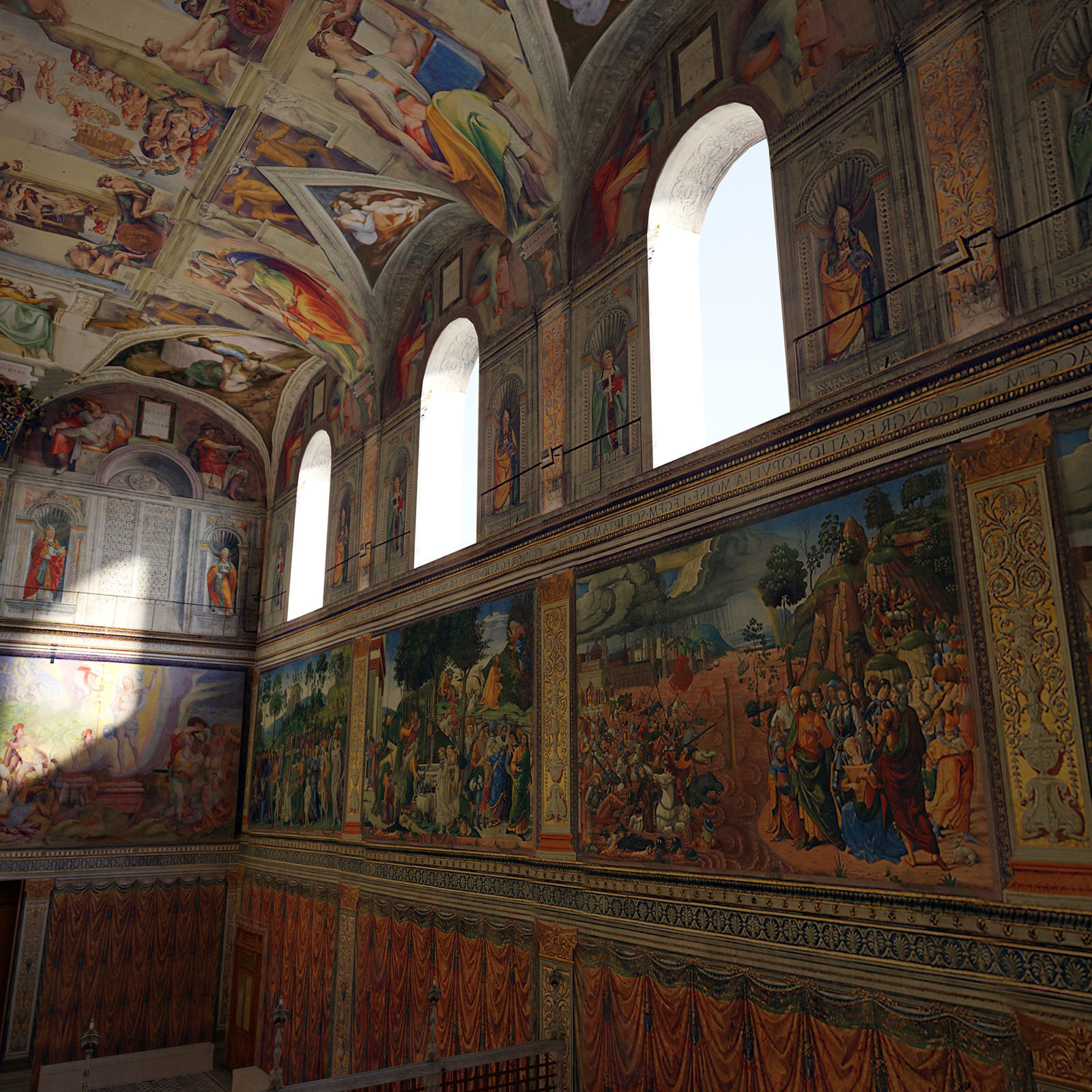 3D model Sistine Chapel Interior Low Poly VR / AR / low-poly | CGTrader