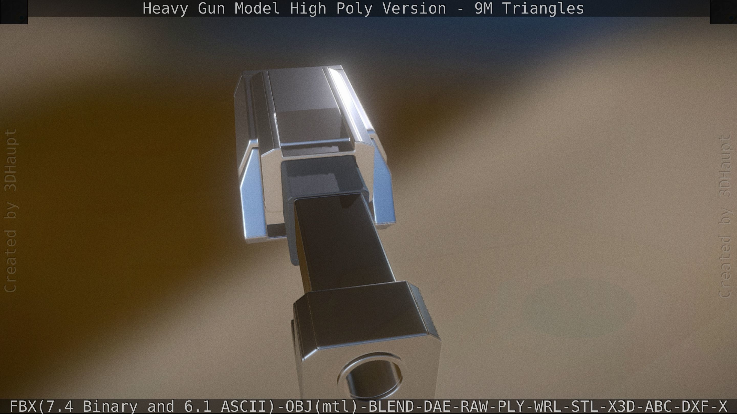 Heavy Gun Modul High Poly 3D model | CGTrader