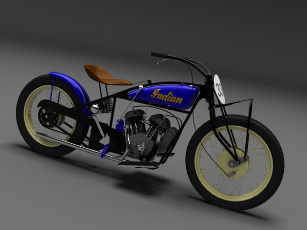 Indian Flat Track Racer 1928 3D model | CGTrader
