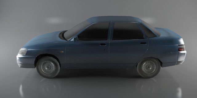 AutoVaz2110 LowPoly 3D model | CGTrader