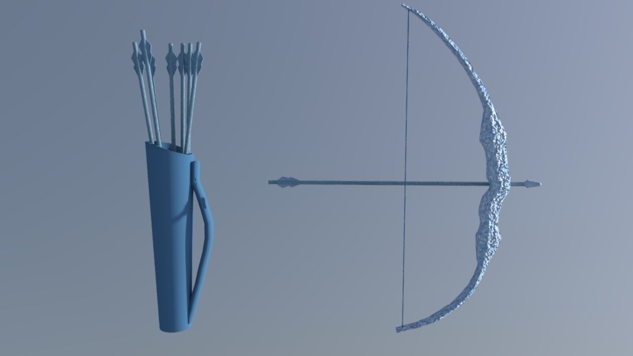 Ice Bow and Arrows free VR / AR / low-poly 3D model | CGTrader