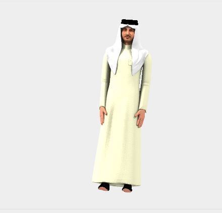 printable saudi man 3D model 3D printable | CGTrader